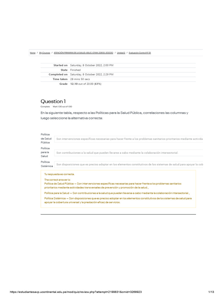 Examen Conso APS | PDF | Cuidado de la salud | Sistema de salud