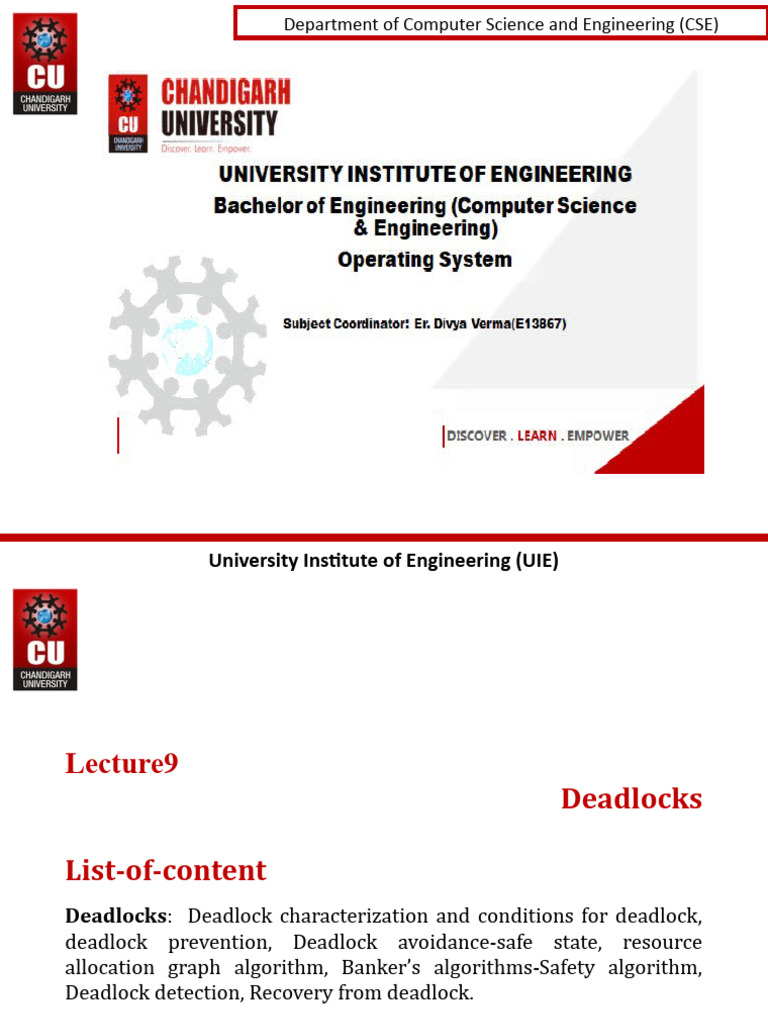 University Institute Of Engineering Uie Pdf Process Computing Concurrent Computing 0727