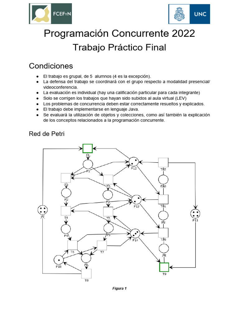 Enunciado TP Final Concurrente 2022 | Descargar gratis PDF | Hilo (Computación) | Programa de ...