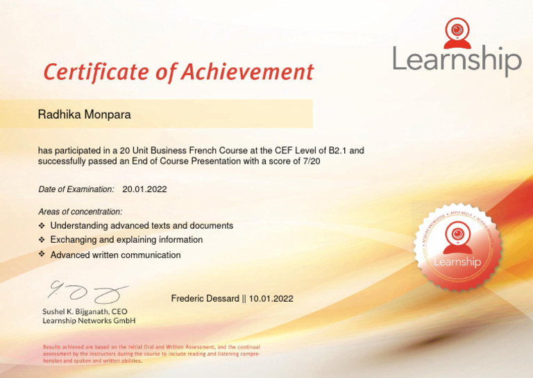 B2 Certificate French | PDF