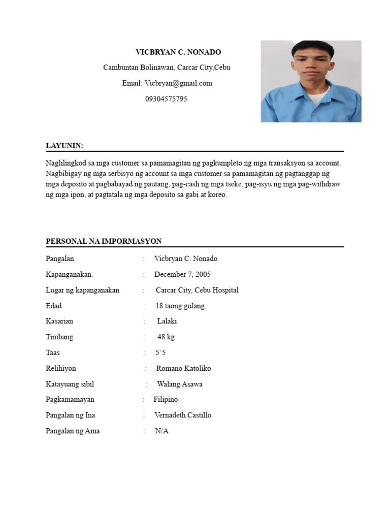 Vicbryan Resume | PDF