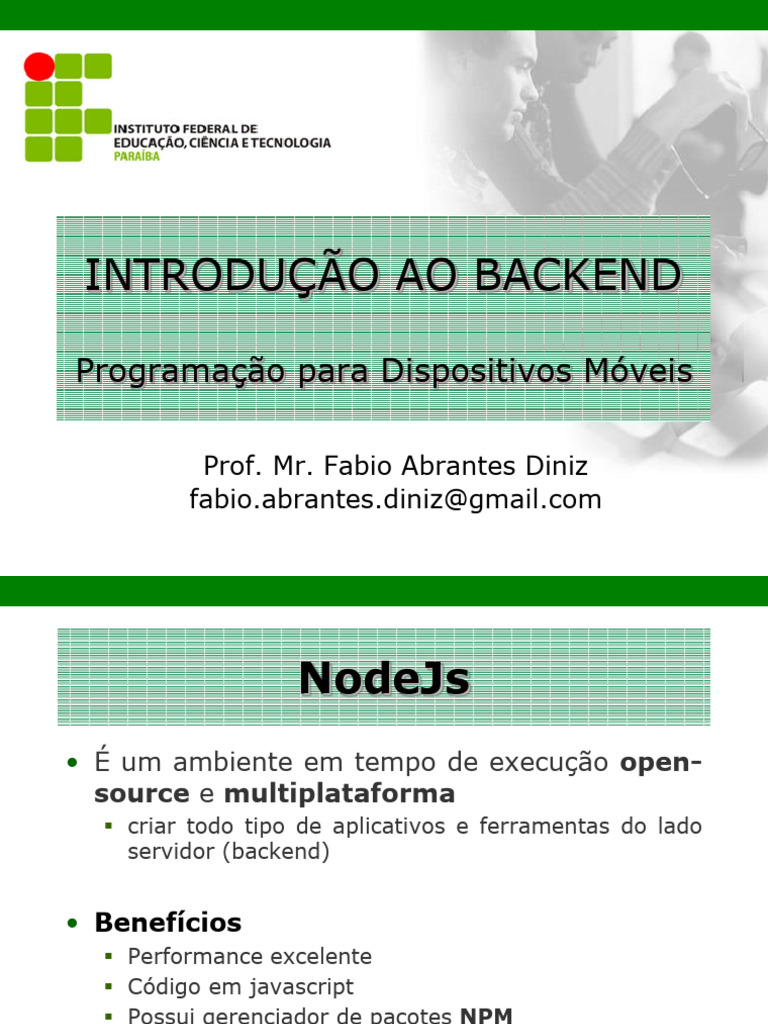 Aula2.1 Backend Usando Prisma | PDF | Transferência de estado ...