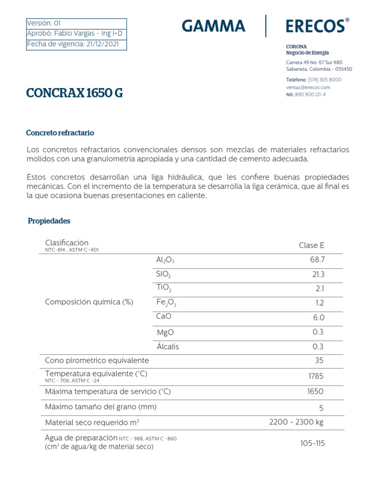 Concrax 1650 G - 002 | PDF
