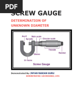 Class 11 Exp 2 Screw Guage | PDF | Screw | Wire