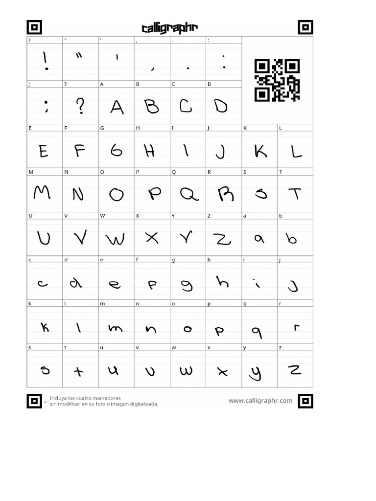 Calligraphr Template | PDF