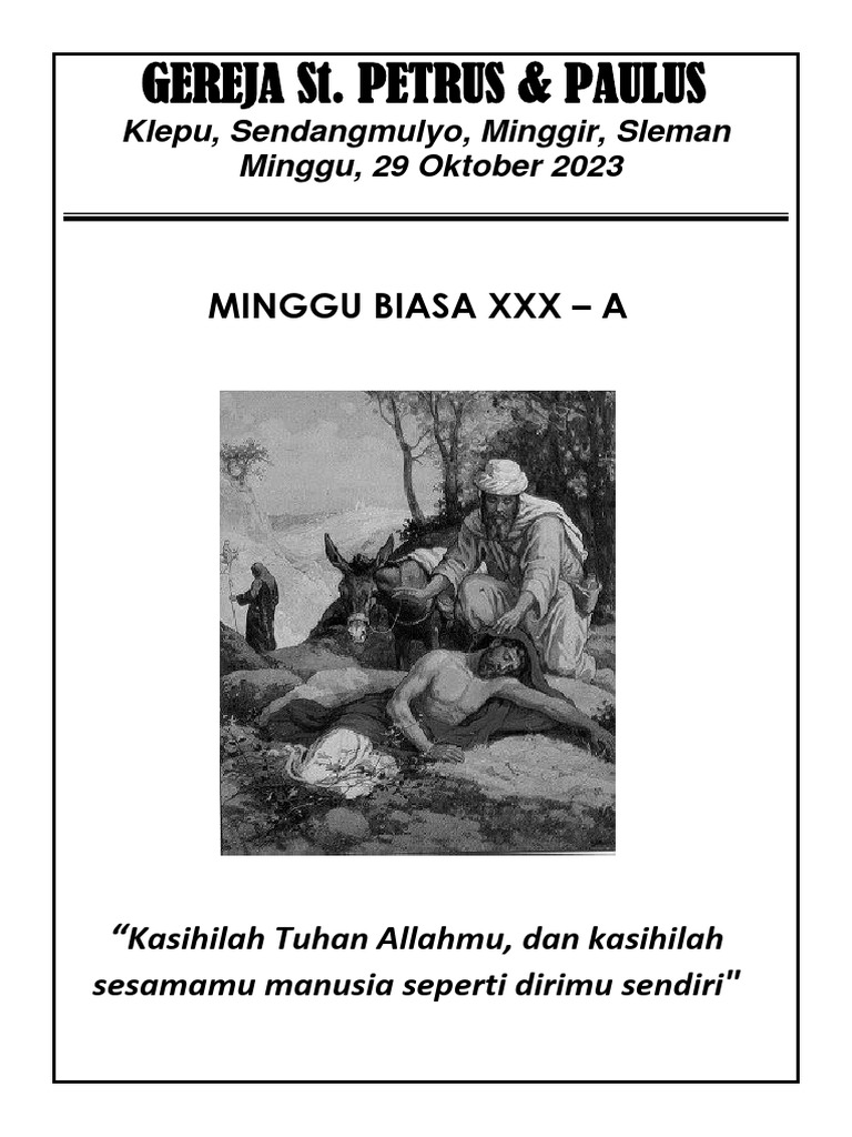Minggu Biasa XXX A - 29 Oktober 2023 | PDF
