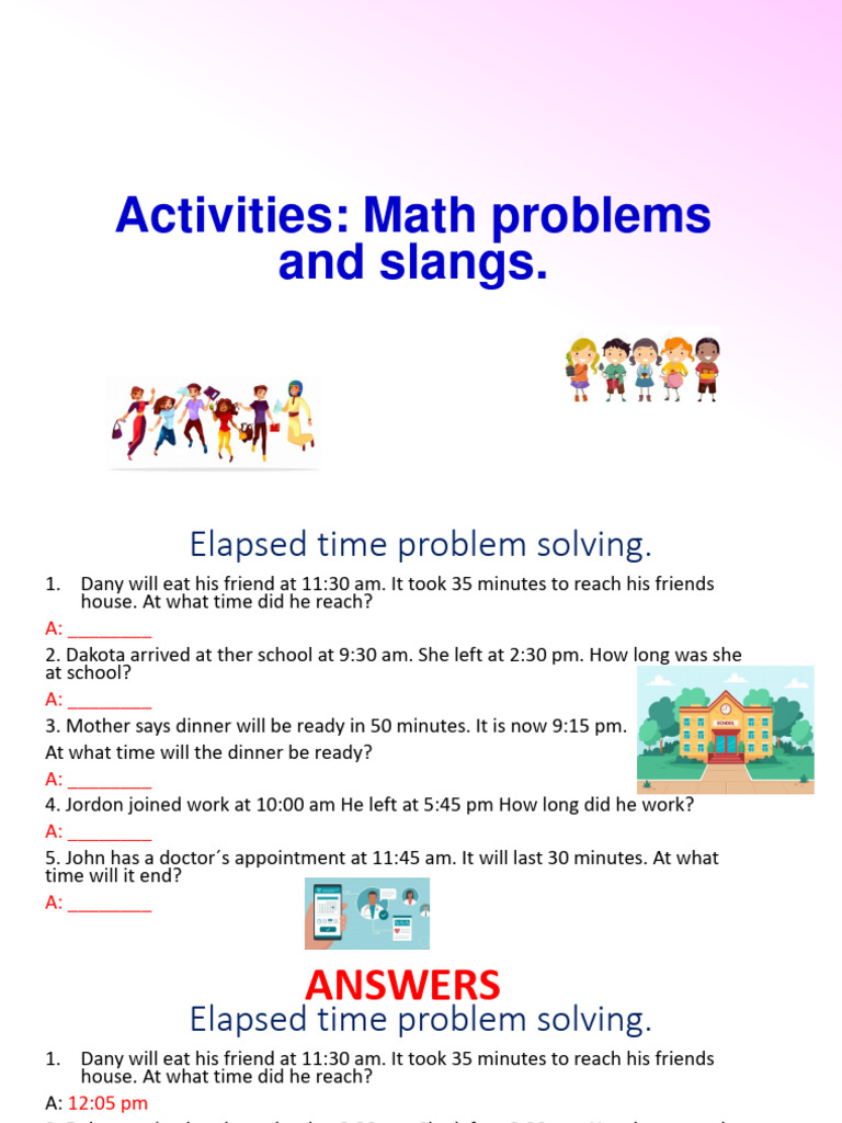 Activities 3 Math Problems and Slangs | PDF