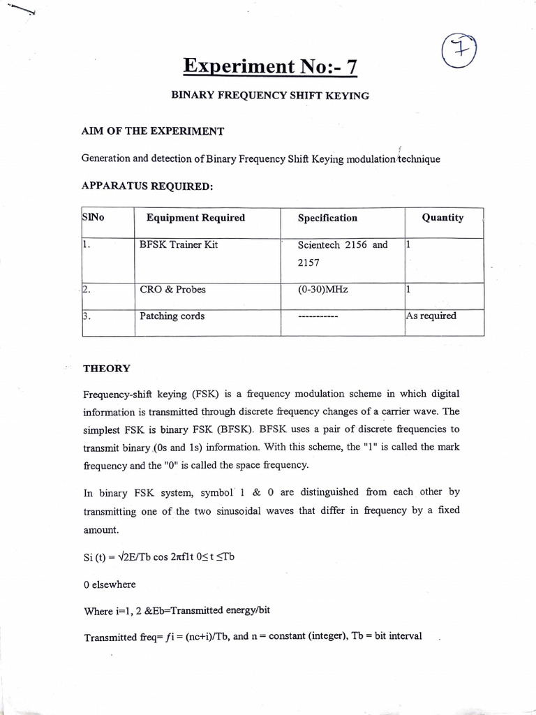 Exp7 Ce Lab | PDF | Modulation | Sound Production Technology