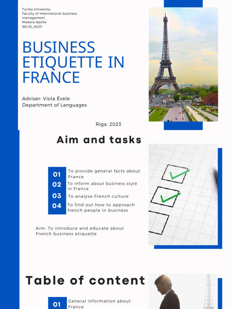 Business Etiquette in France | Download Free PDF | Human Communication ...