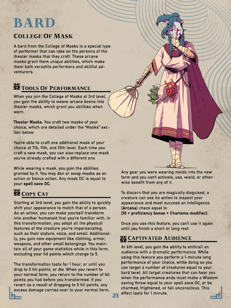 College of Masks Master | PDF