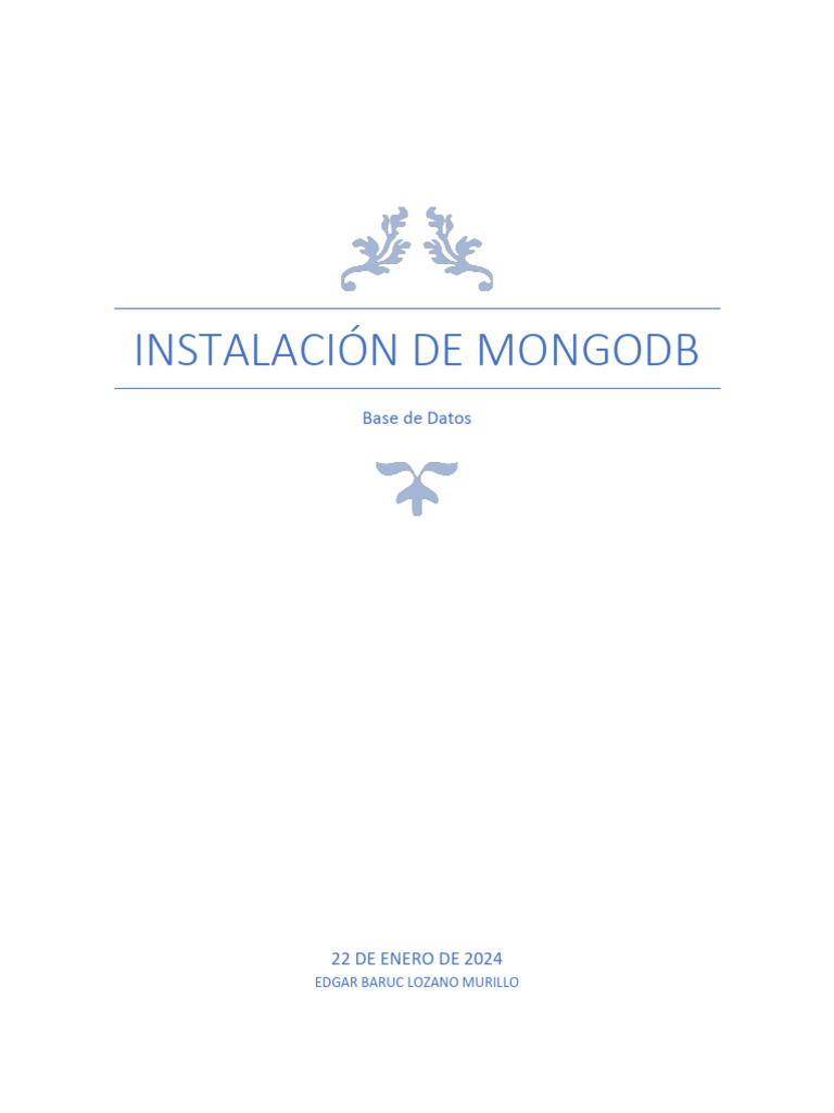 Instalación de mongoDB | PDF Instalación de mongoDB | PDF