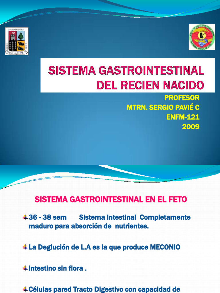 Sistema Gastrointestinal Neonatal | PDF | Sistema digestivo humano ...