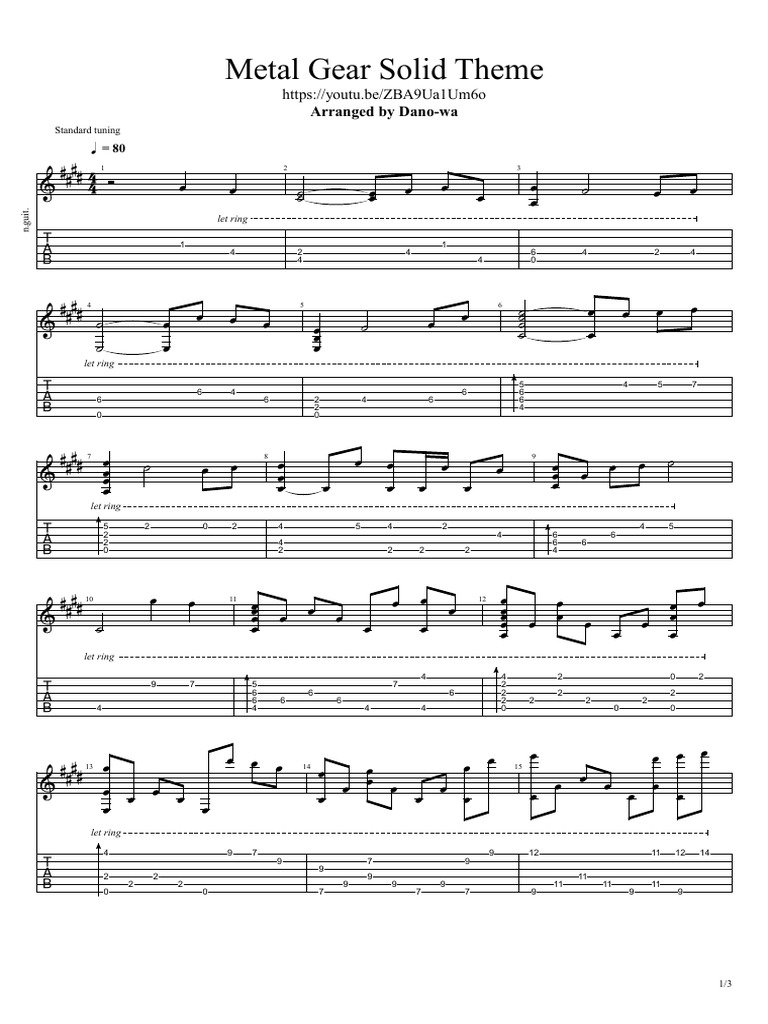 Metal Gear Solid Theme | PDF