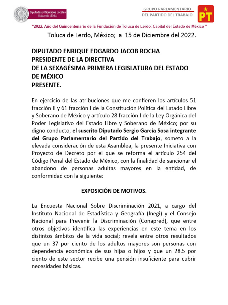 492 Inic Cod Penal Sosa PT | PDF