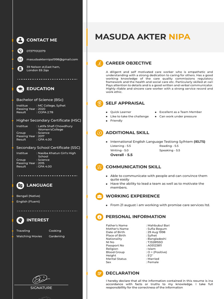 Masuda Akter: Contact Me | PDF | Cognitive Science | Learning