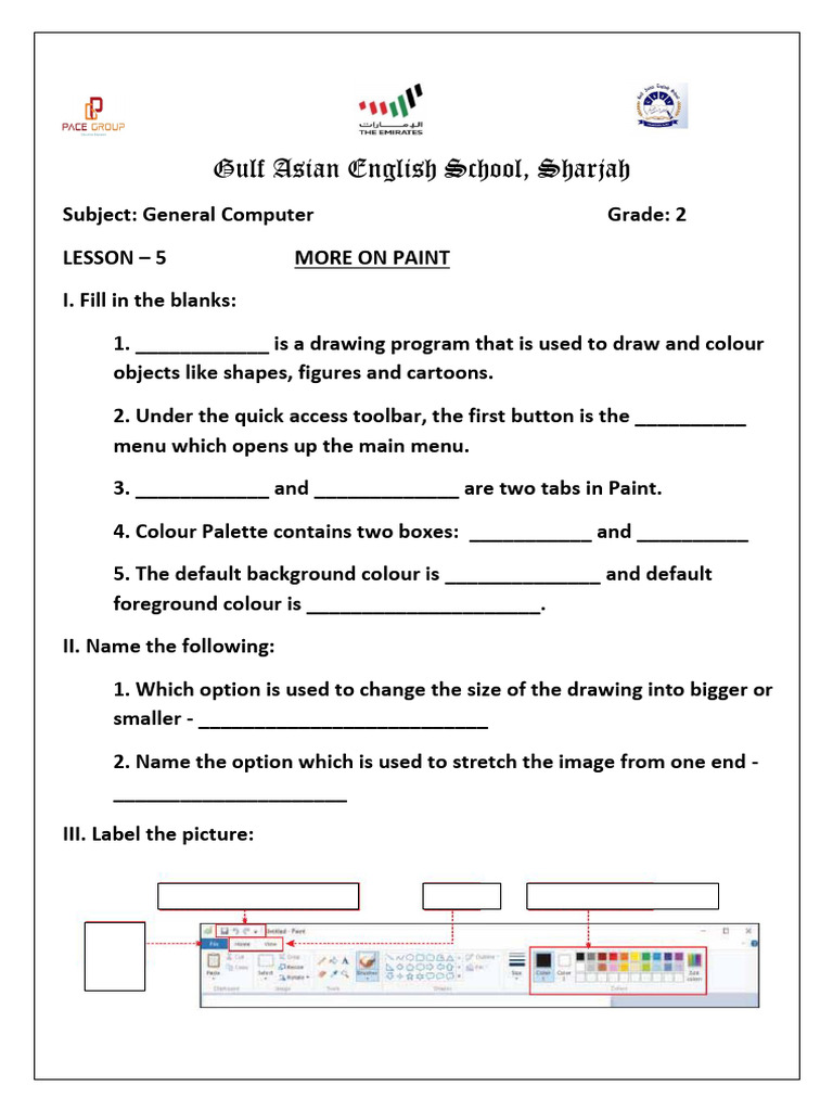 CH 5 - More On Paint Worksheet | PDF