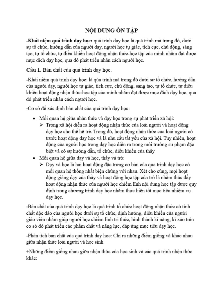 Đề cương LLDH-Quỳnh | PDF