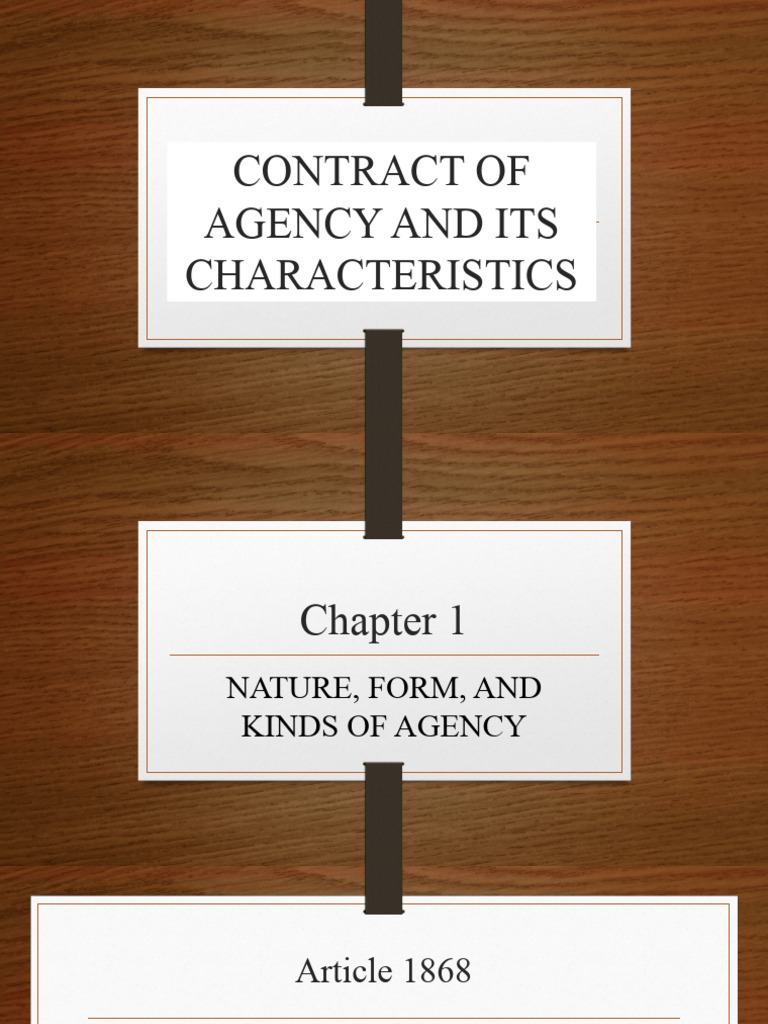 Contract of Agency and Its Characteristics | Download Free PDF | Law Of ...