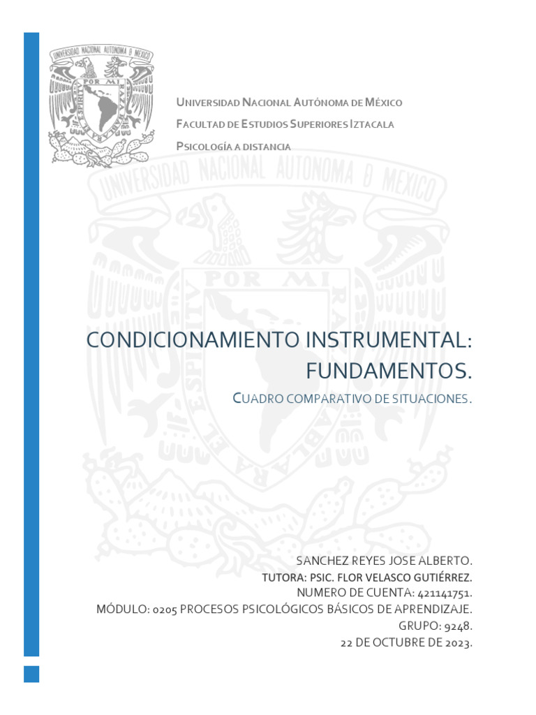 Act.9 Cuadro Comparativo de Situaciones | PDF | Escuelas psicologicas | Teorías psicologicas