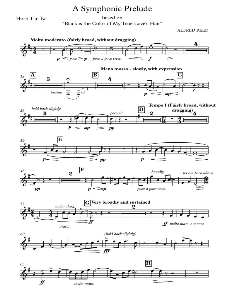 Symphonic Prelude - Horns in Eb | PDF | Musical Compositions ...
