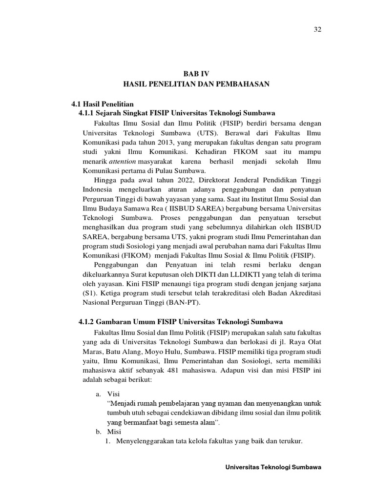 BAB 4 Hasil Dan Pembahasan | PDF