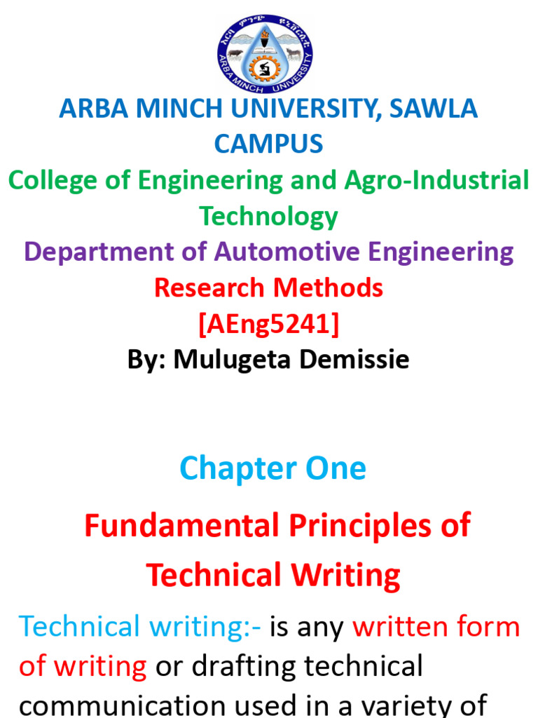 CH 1 Fundamental Principles of Technical Writing | PDF | Plagiarism ...