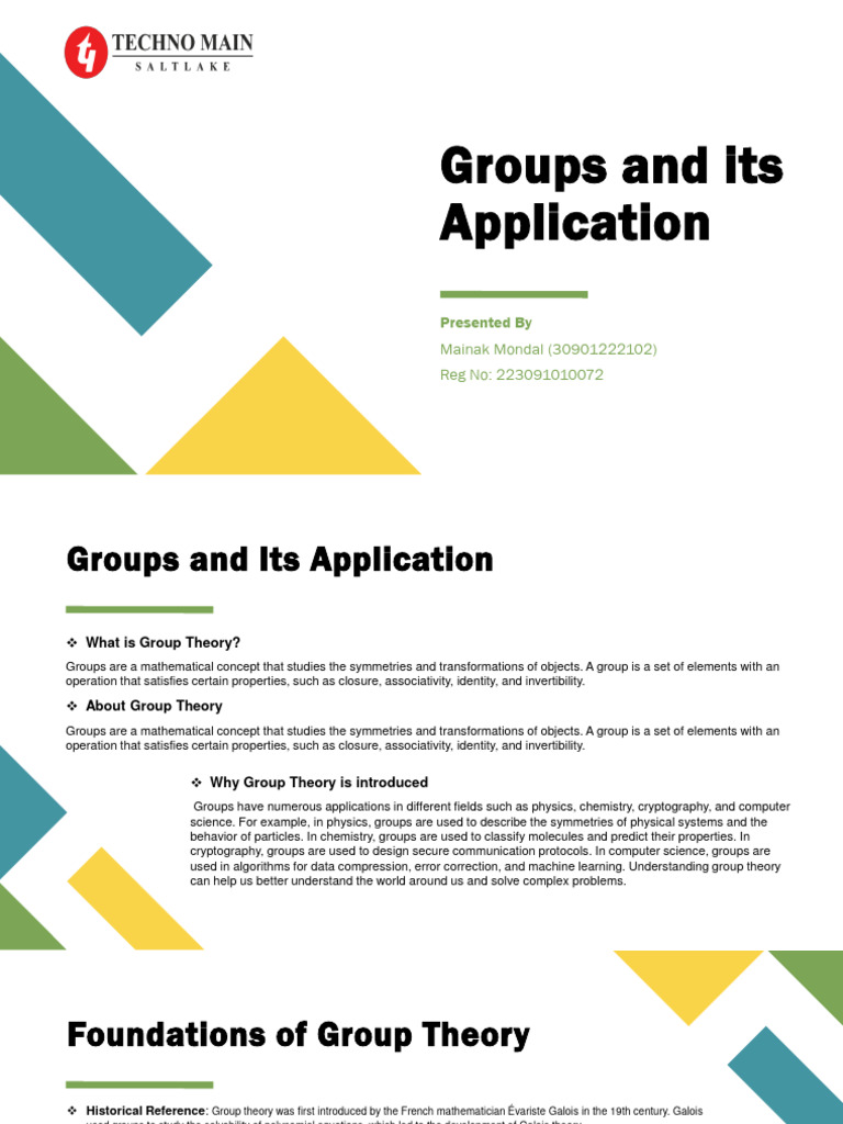 Understanding Group Theory and Applications | PDF | Group (Mathematics ...