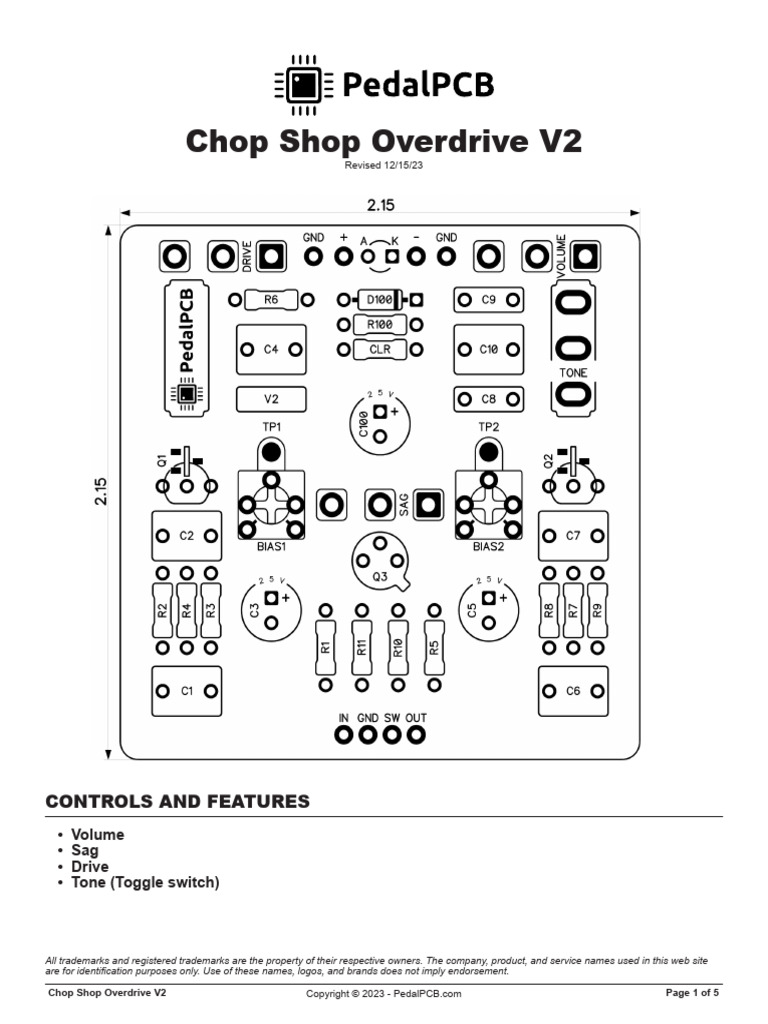 ChopShopV2 PedalPCB | PDF | Materials Science | Electrical Components