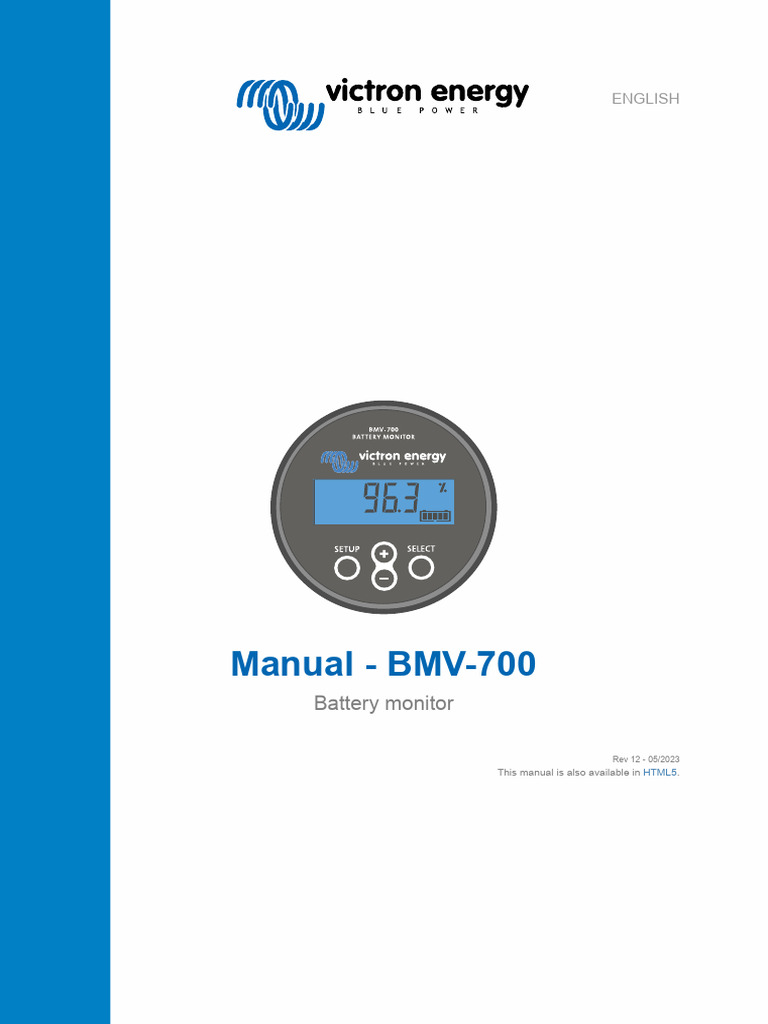 9172-Manual BMV and SmartShunt-pdf-en | PDF | Battery Charger | Relay