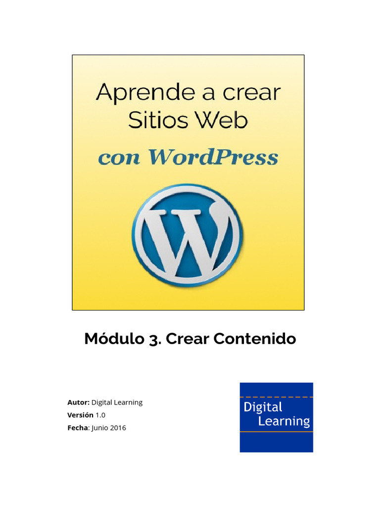 AprendeWordPress Modulo3 v1 | PDF | Página web | Hipervínculo