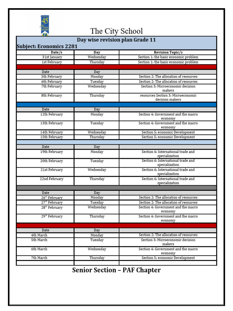 (Economics 2281) Revision Plan Grade 11 | PDF | Economies