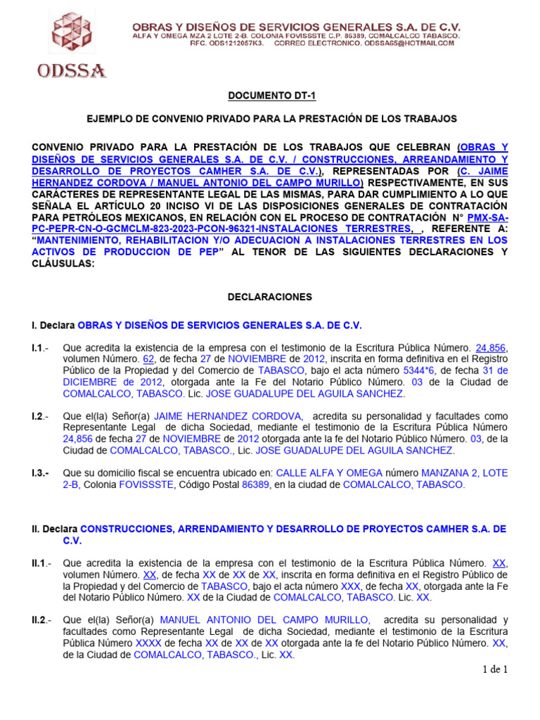 01. Documento DT-1_Instalaciones terrestres 02 11 23 | PDF | Jurisdicción