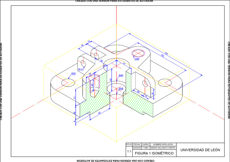 Figura Isométrica en Autodesk | PDF