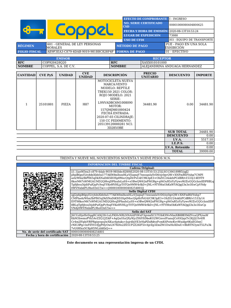 Vento 2021 Coppel | PDF