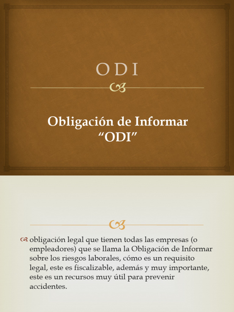 Obligación de Informar "ODI" | PDF | Business | Economias