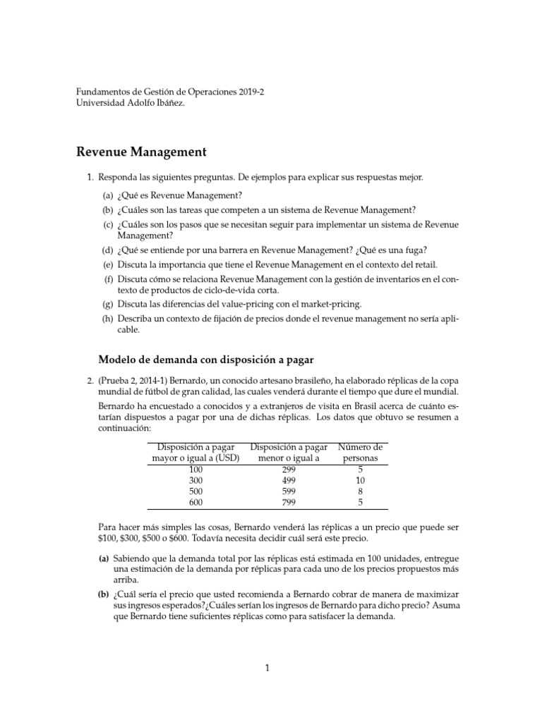 Guia 3 Revenue Management | PDF