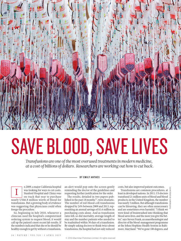 Save Blood, Save Lives | PDF | Blood Transfusion | Blood Type
