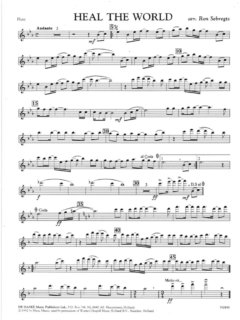 Heal The World - Parts | PDF