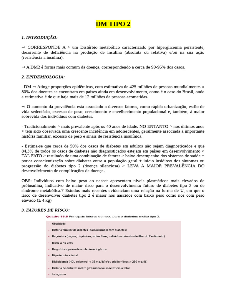 Tutorial 3 - endocrino - DMT2 | PDF | Diabetes | Medicina Clínica