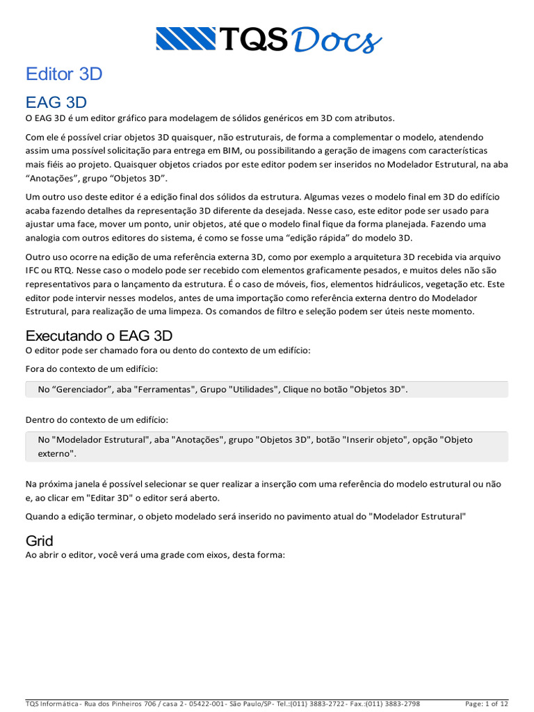 Eag 3d Tqs | PDF | BIM | Geometria