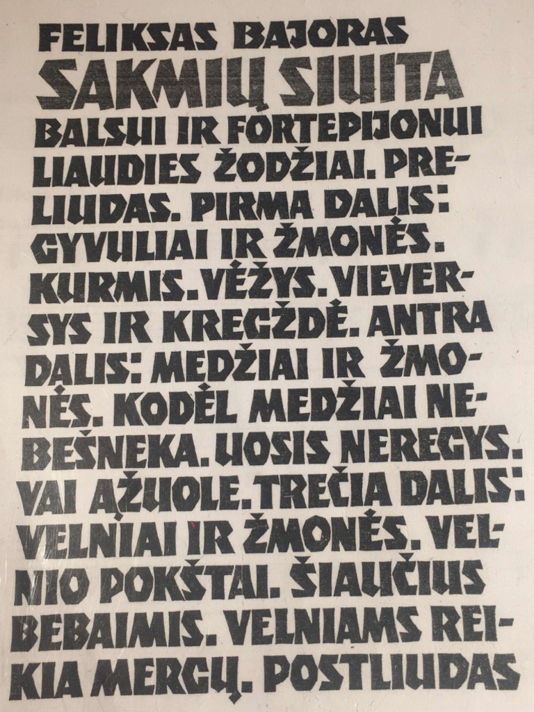 BAJORAS Sakmių Siuita | PDF