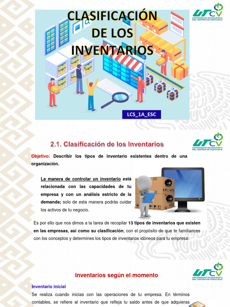 3_Clasificación de los Inventarios | PDF | Inventario | Business