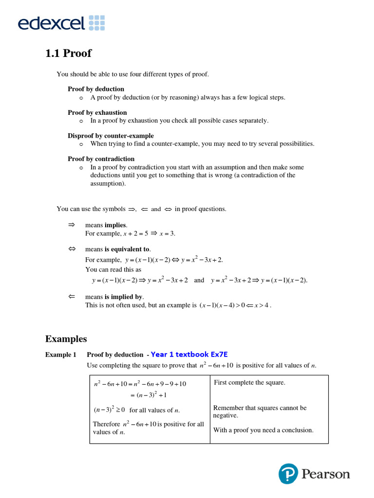 Proof A Level | PDF | Mathematical Proof | Mathematical Concepts
