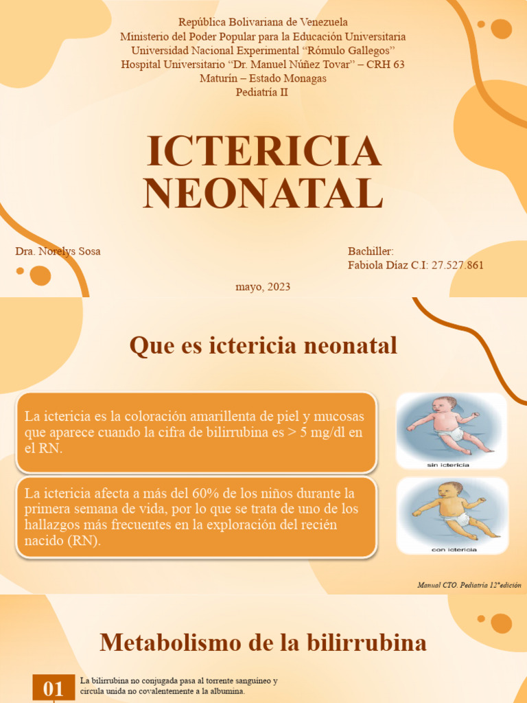 Ictericia Neonatal | PDF | Enfermedades y trastornos | Gastroenterología