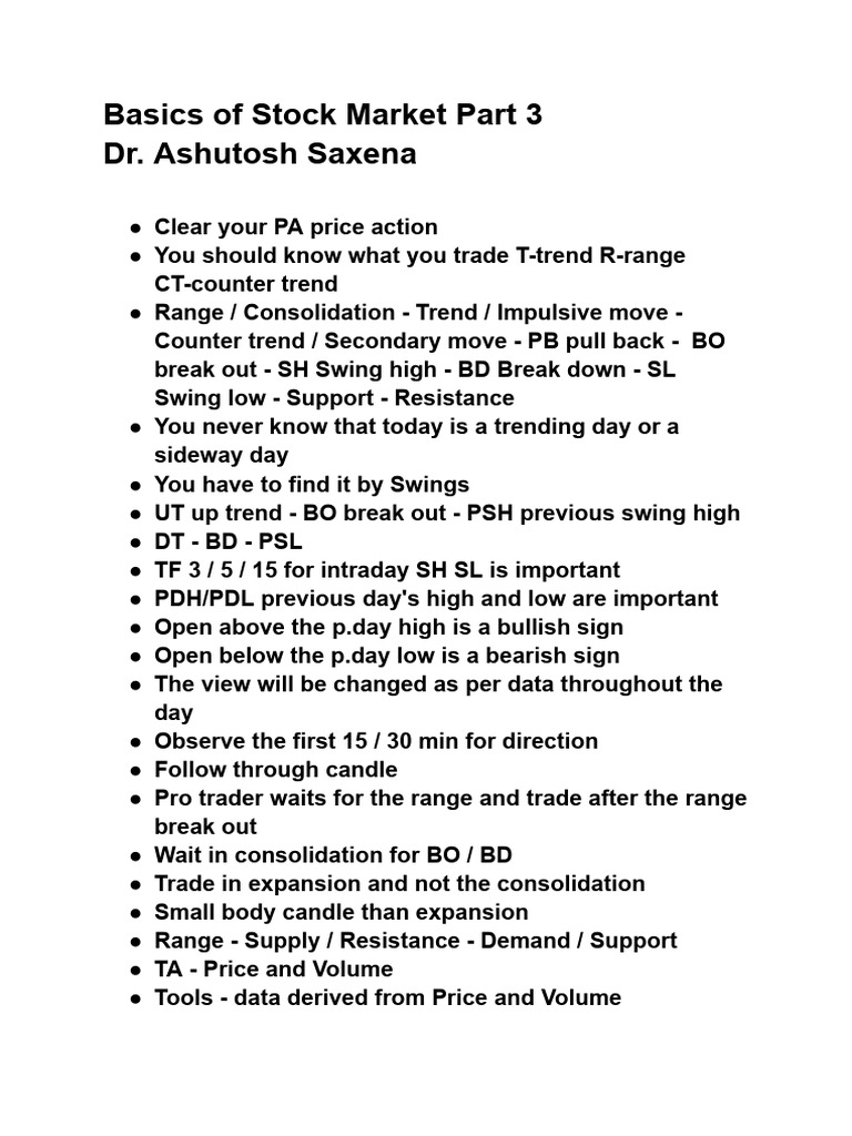 Basics of Stock Market Part 3 | PDF