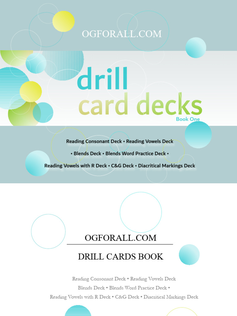 OGforAll Drill Decks Book | PDF | Linguistics | Phonetics