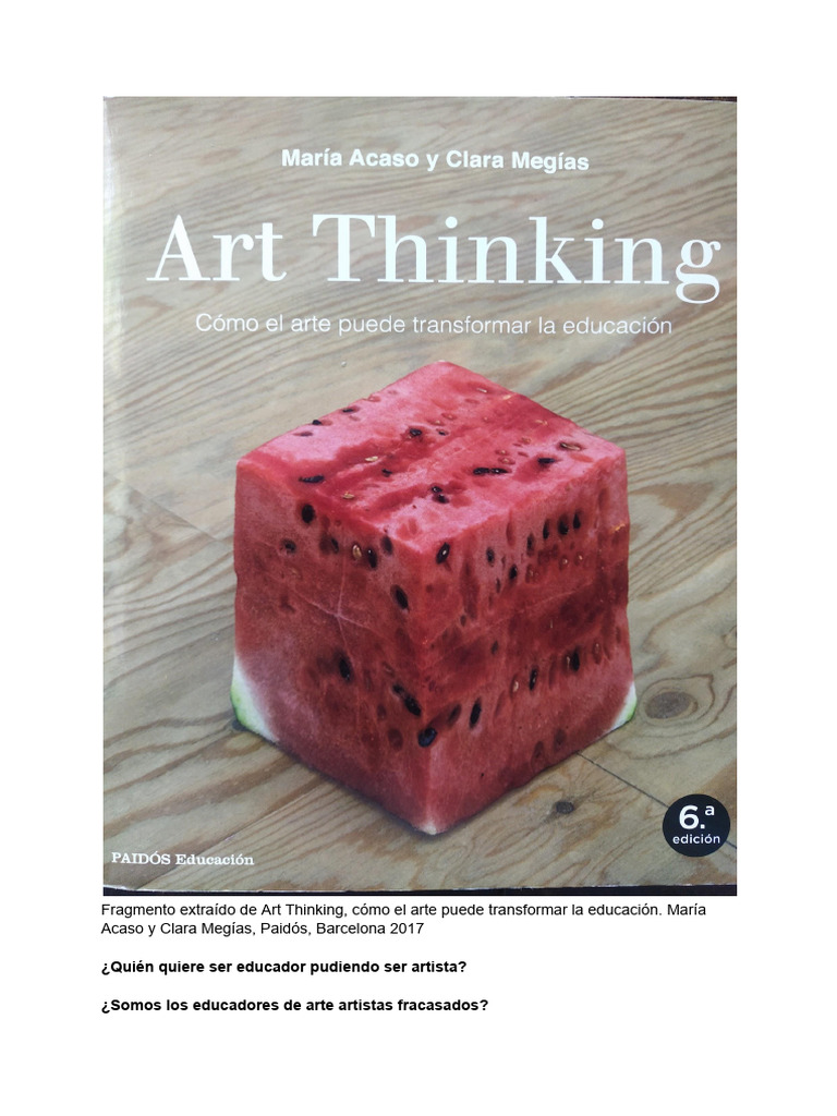 Art Thinking | PDF | Conocimiento | Educación en artes visuales