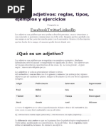 Ejercicios Con Sustantivos y Adjetivos | PDF | Sustantivo | Adjetivo