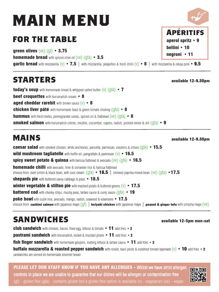 Main Menu | PDF | Hamburgers | Pizza