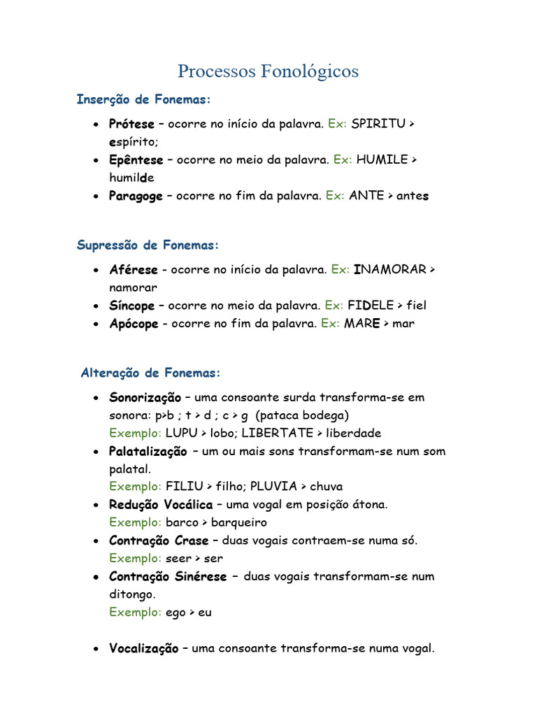 Resumos de Gramática | PDF